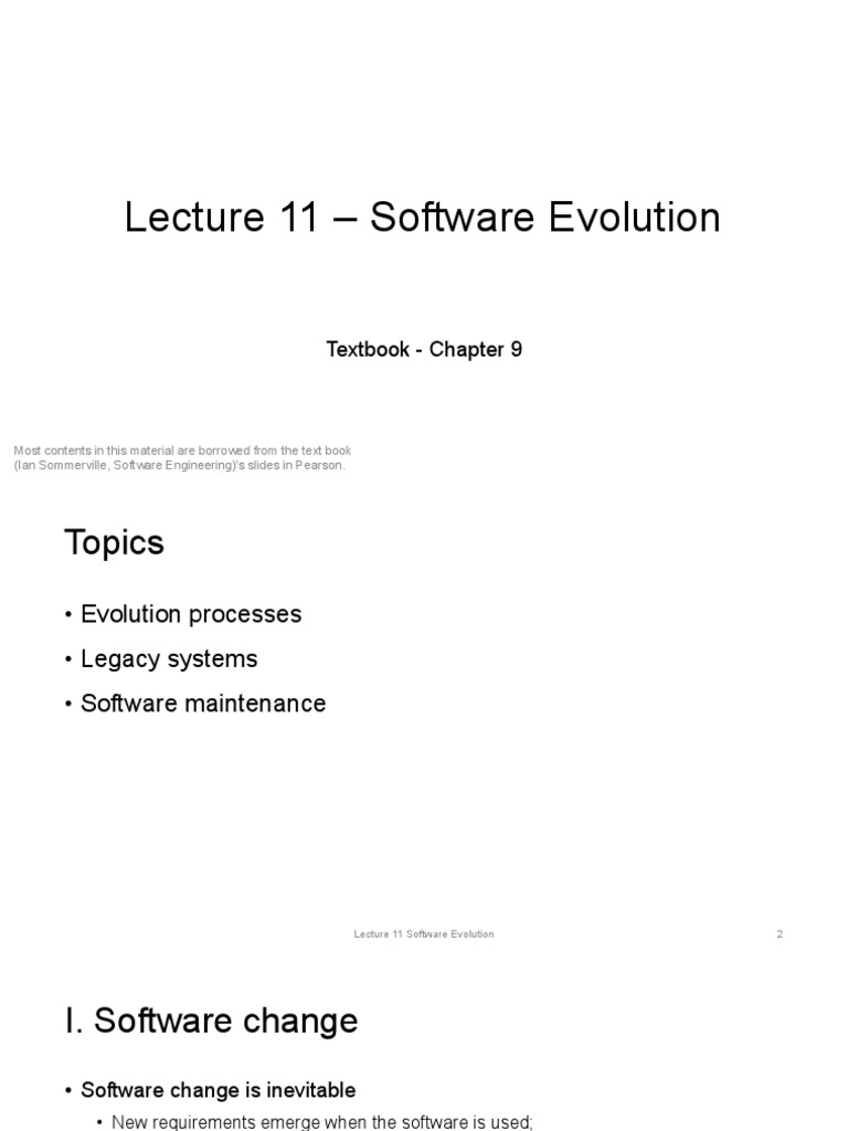 11 - Software Evolution | PDF | Method (Computer Programming) | Software