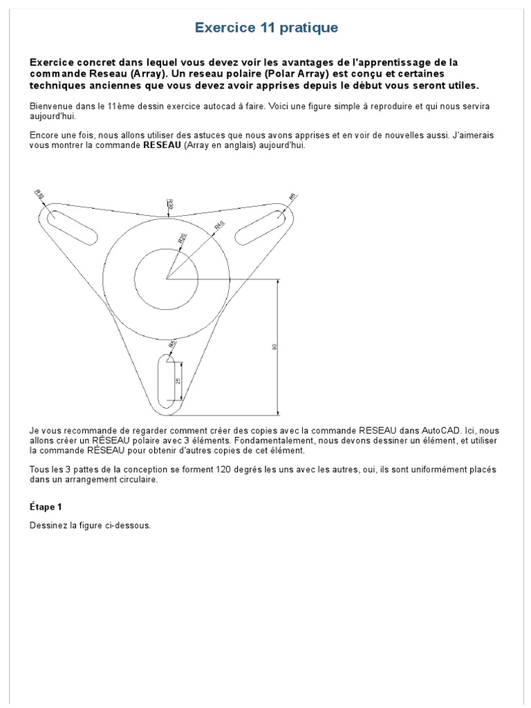 Exercice Autocad 11 | PDF