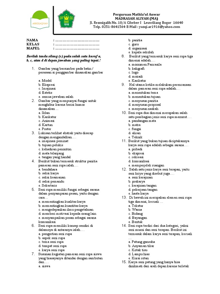 Soal SBK Kls Xi | PDF