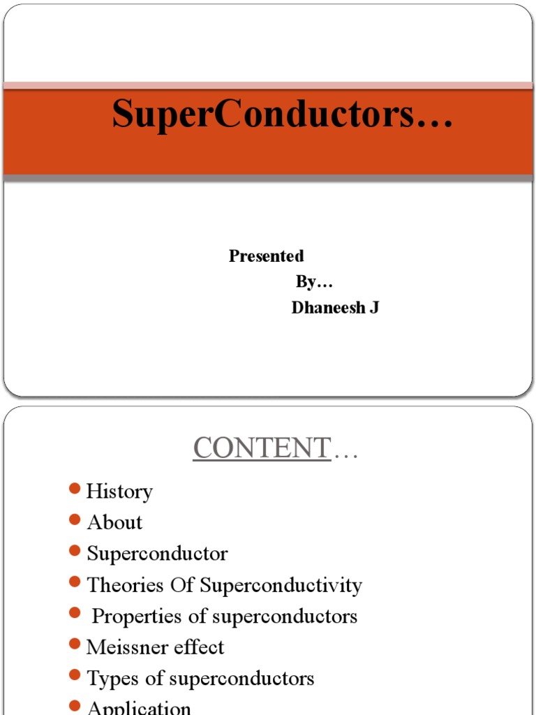 Super Conductors | PDF | Superconductivity | Quantity