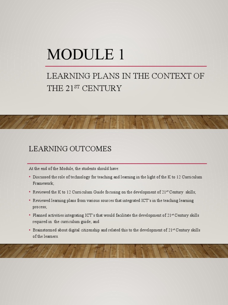 Module 1 Lesson 1 | PDF | Curriculum | Teaching Method