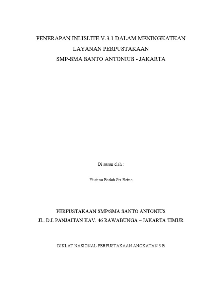 Penerapan Inlislite V | PDF
