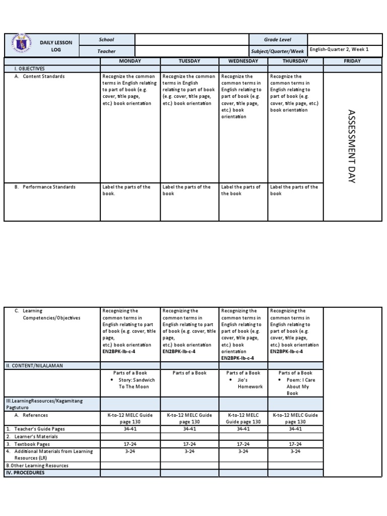 DLL English-2 Q2 | PDF | Books | Reading Comprehension