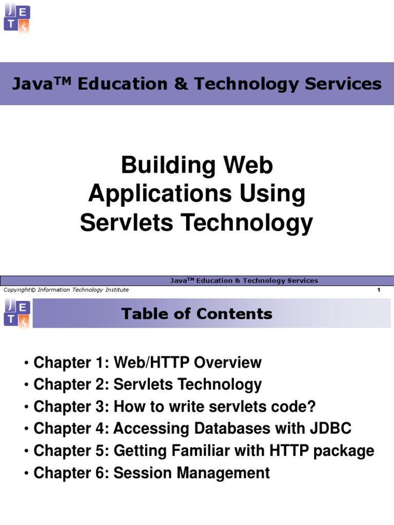 Building Web Applications Using Servlets - Java30 | PDF | Hypertext ... Building Web Applications Using Servlets - Java30 | PDF | Hypertext ...