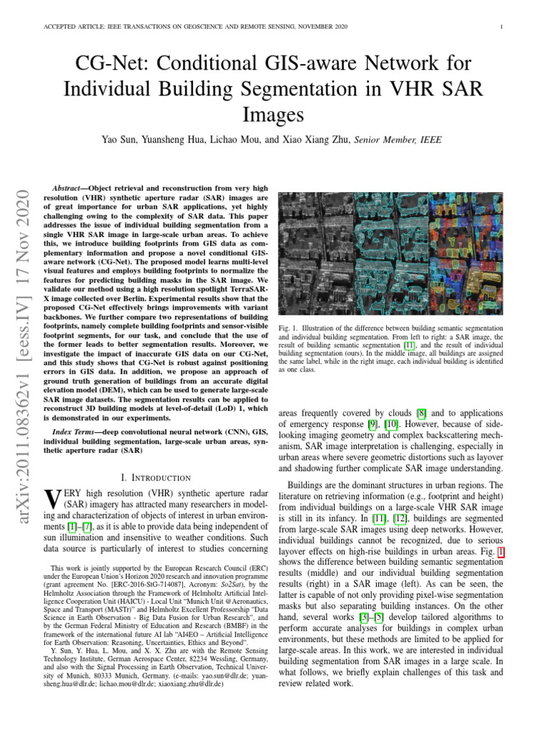 CG-Net: Conditional GIS-aware Network For Individual Building Segmentation in VHR SAR Images ...