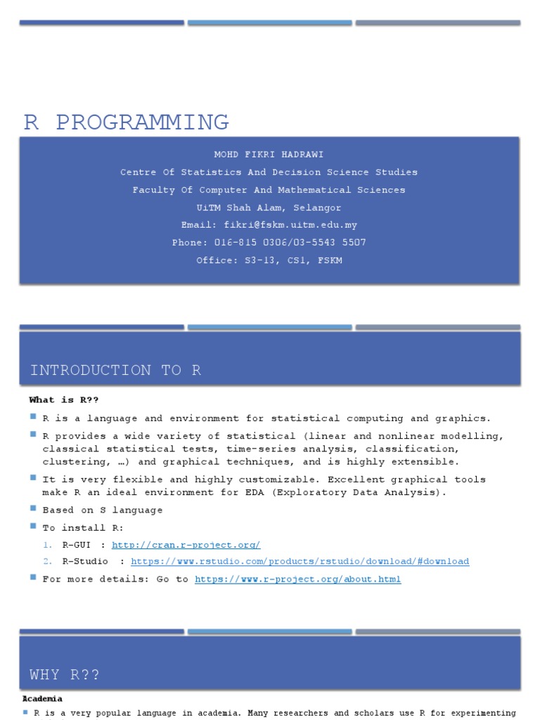 R Programming | Download Free PDF | Command Line Interface | Computer Programming