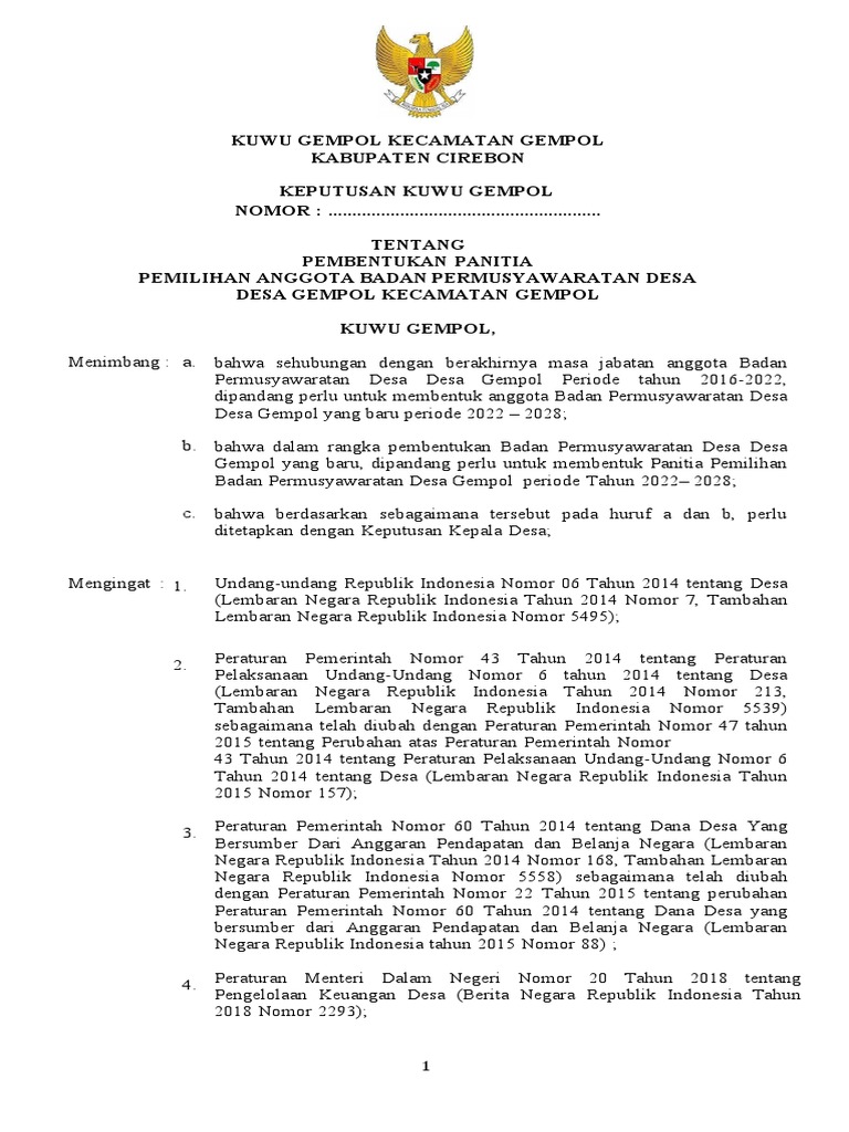 SK Panitia BPD | PDF