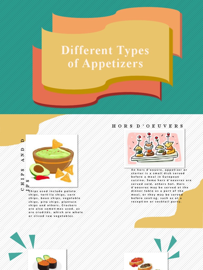 Appetizer Types: Tapas & Hors d'Oeuvres | PDF | Hors D'oeuvre | Cuisine
