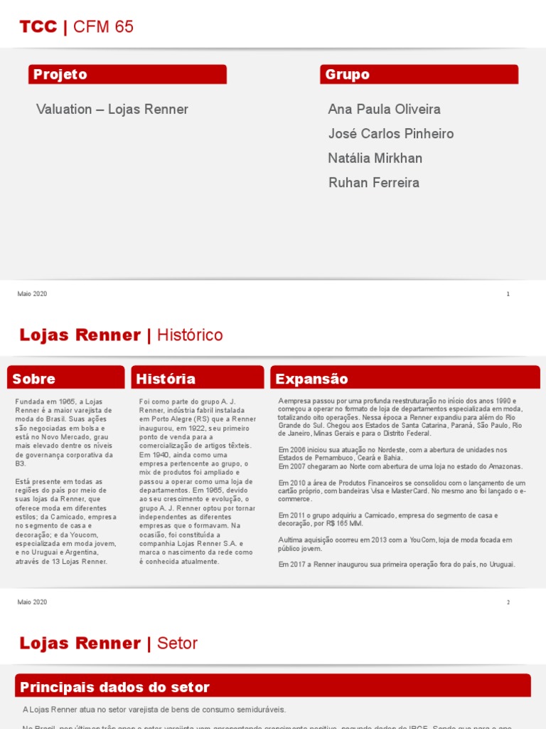 TCC - Lojas Renner - v3 | PDF | Economias