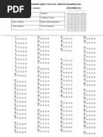 Sample Answer Sheet For Civil Service Exam | PDF | Educational Stages ...