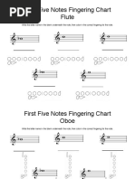 Mellophone Fingering Chart For Mellophone Instrument | PDF