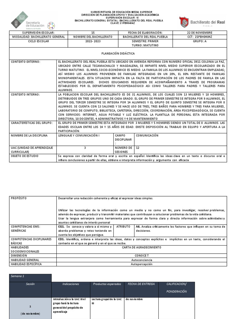 Lenguaje Y Comunicacion 1 Pdf