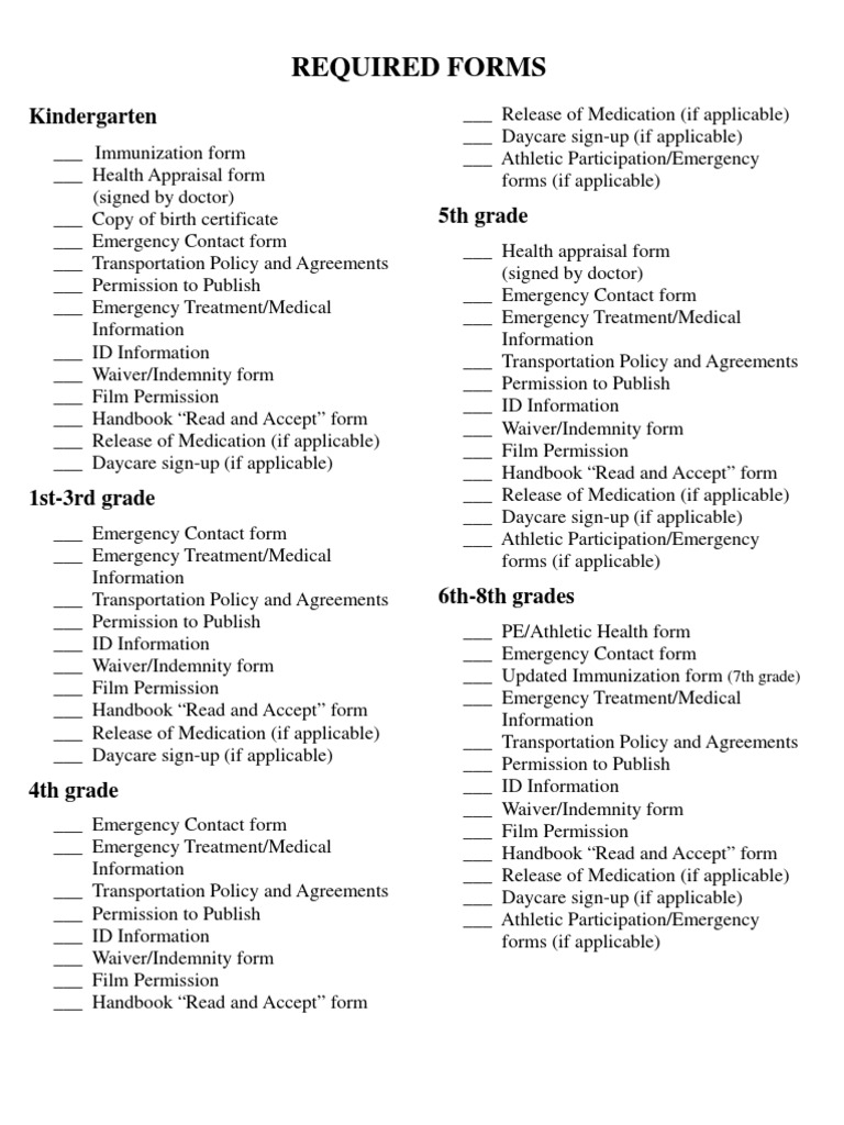 Back To School Forms | PDF | Driver's License | Medical Prescription