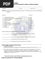 Pagsasaling Wika-Worksheets | PDF