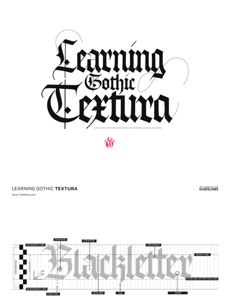Learning Textura & English Gothic Emmanuel Buron | PDF