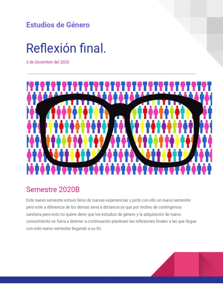 Reflexion Final | PDF | Mujer | Feminismo