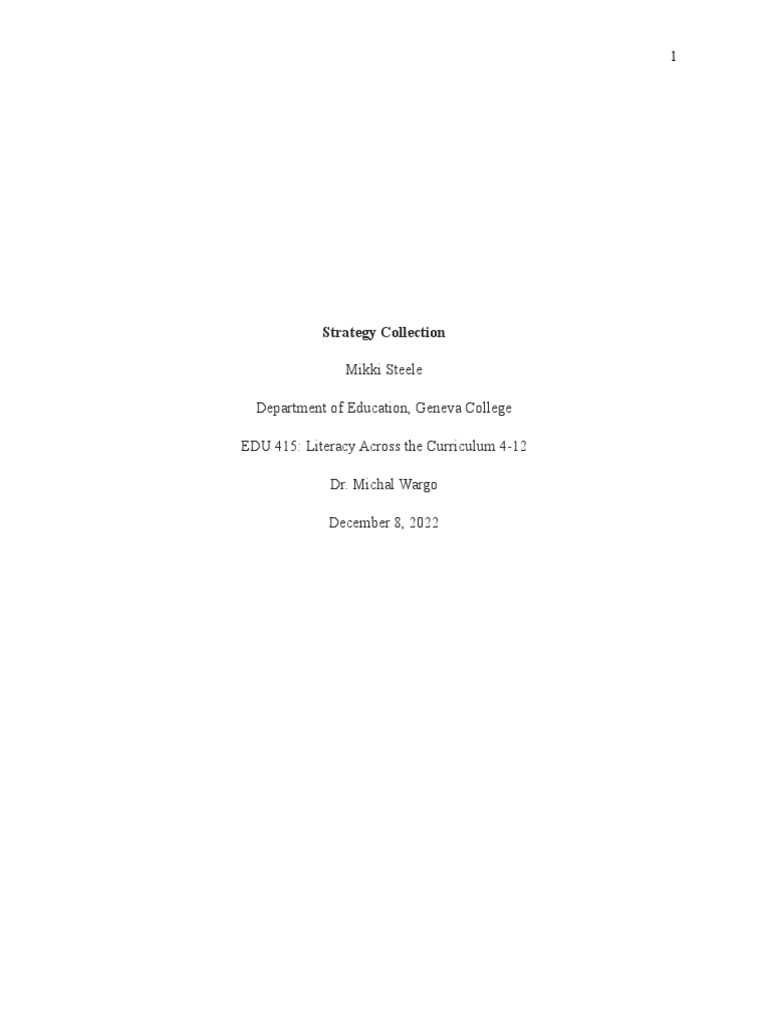 Strategy Collection | PDF