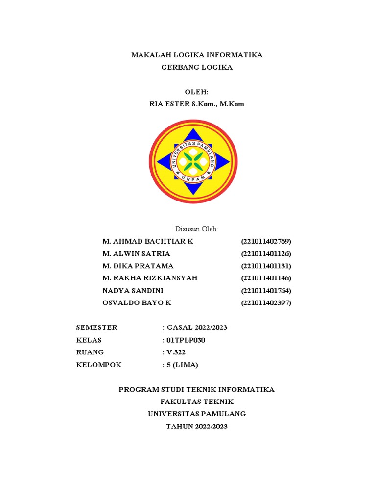 Makalah Gerbang Logika | PDF