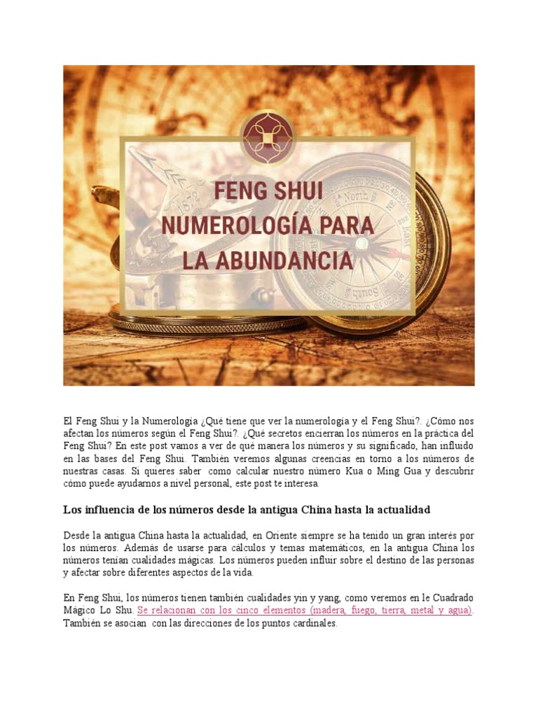 El Feng Shui y La Numerologia | PDF | Feng Shui | China