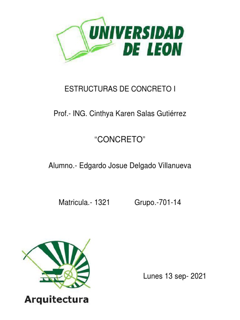 Concreto 1 Pdf Hormigón Cemento