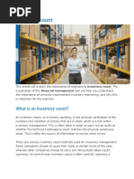 Stock Taking Procedures | PDF