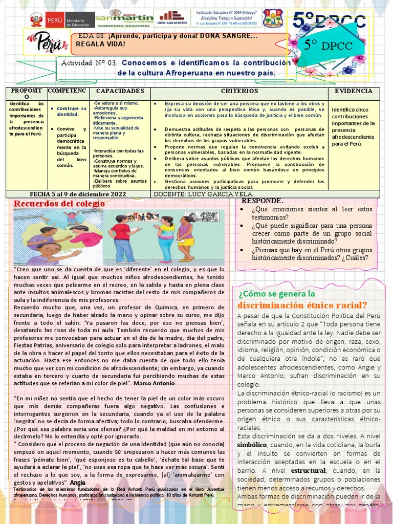 Act.3-Exp8 - EST 5° DPCC-05 Al 09 de 12 - 2022 Lucy | PDF
