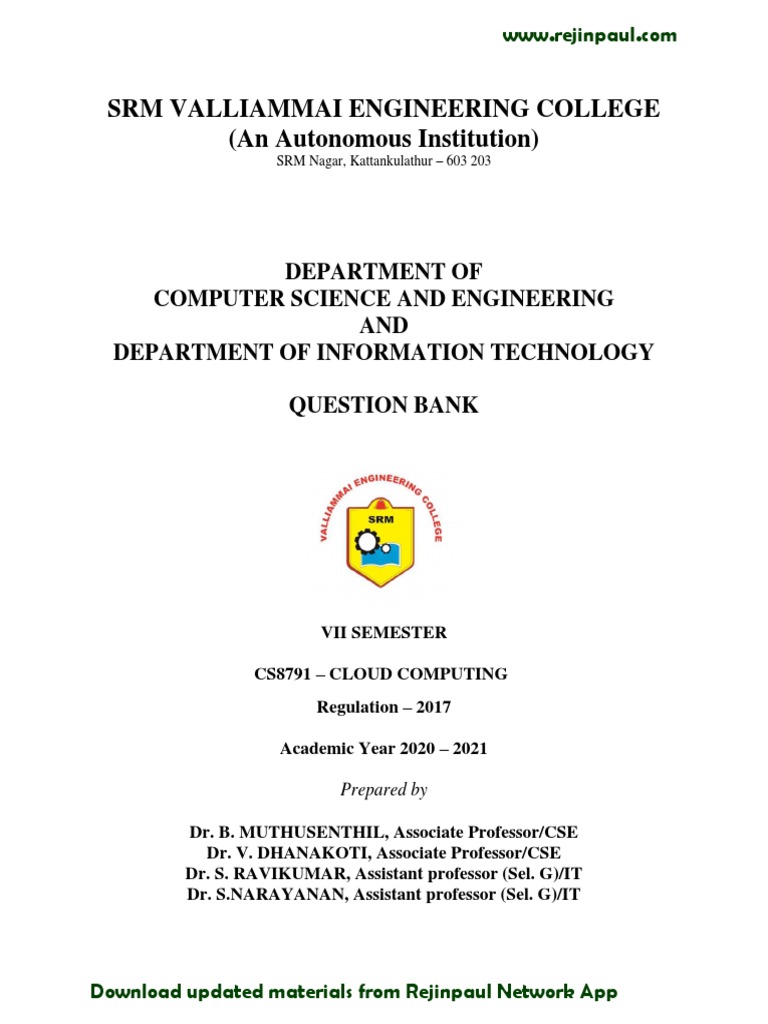 Cs8791 Cloud Computing Pdf Cloud Computing Virtualization