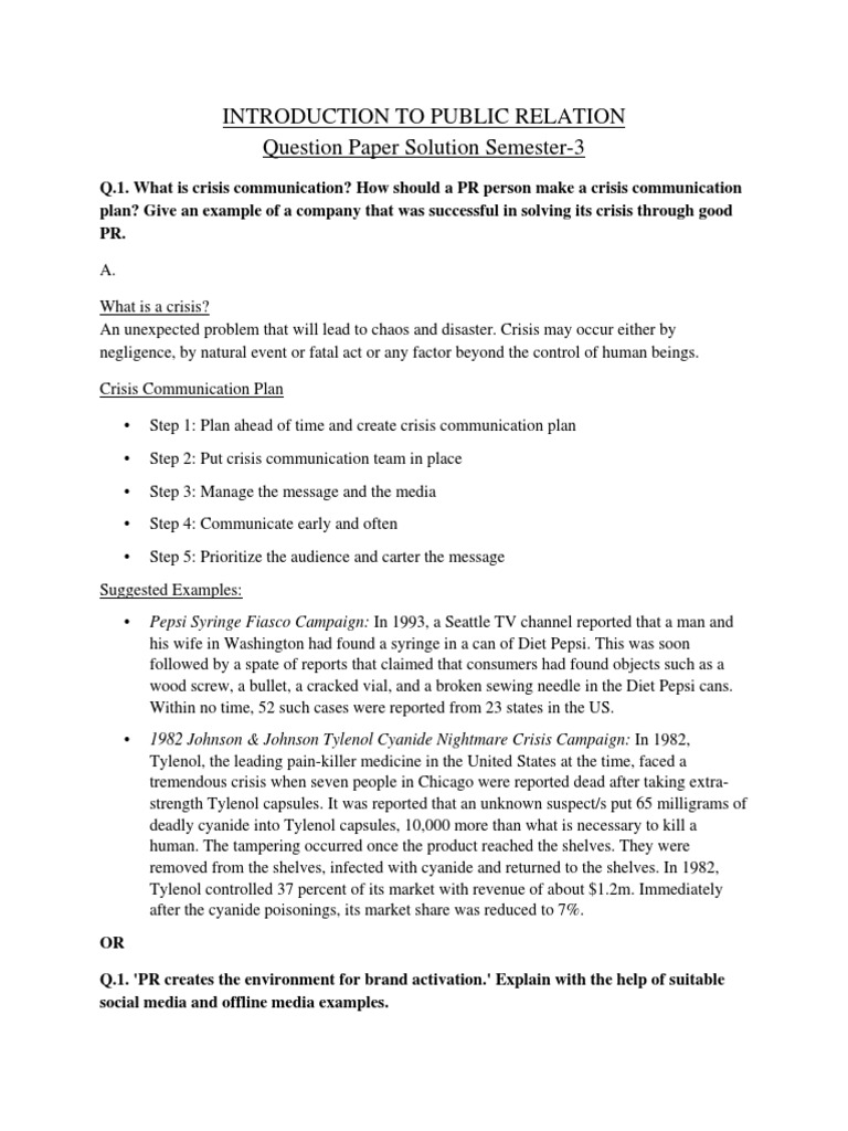 IPR Paper Solutions Sem 3 Additional | PDF | Brand | Public Relations