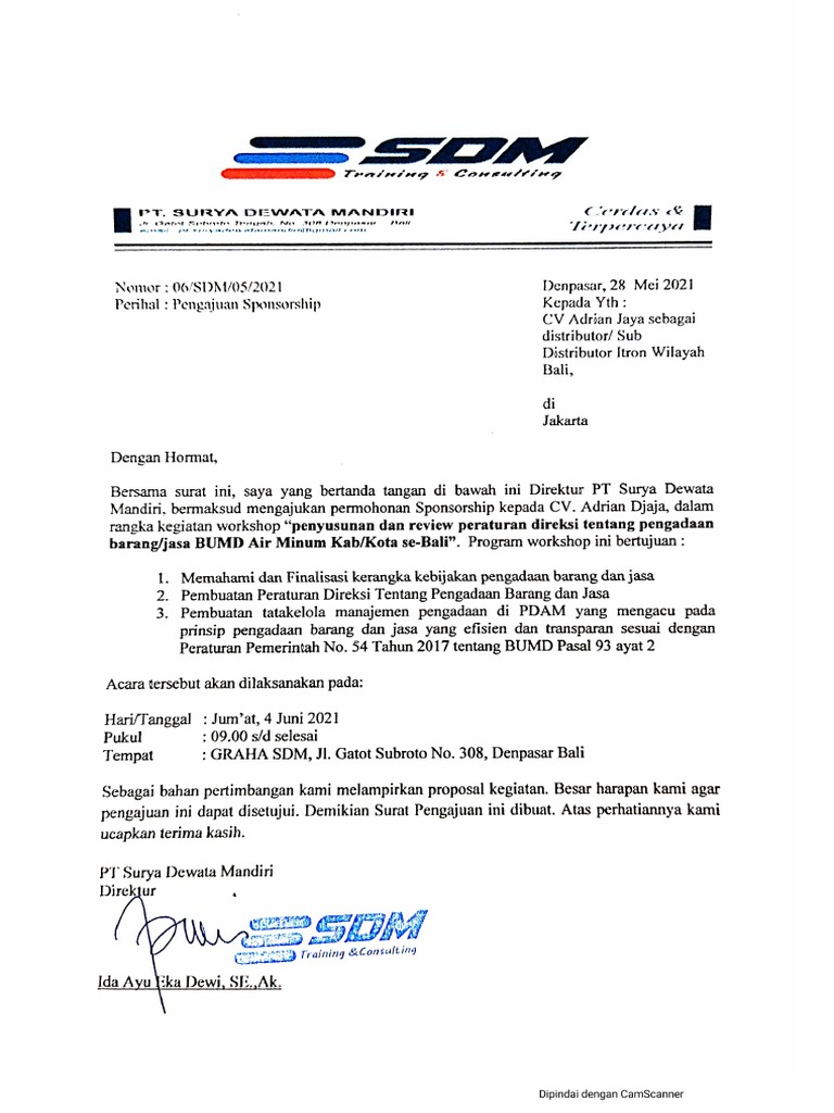 Contoh Proposal Distributor | PDF