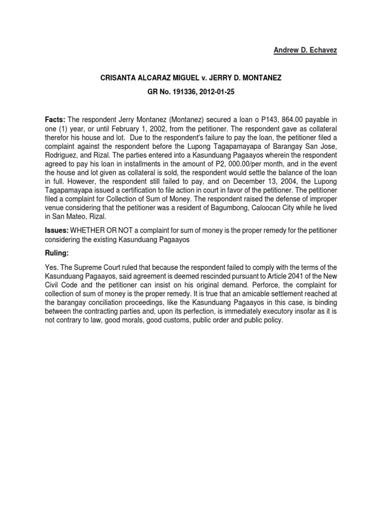 CivilPro Compiled Case Digest | PDF | Lawsuit | Complaint