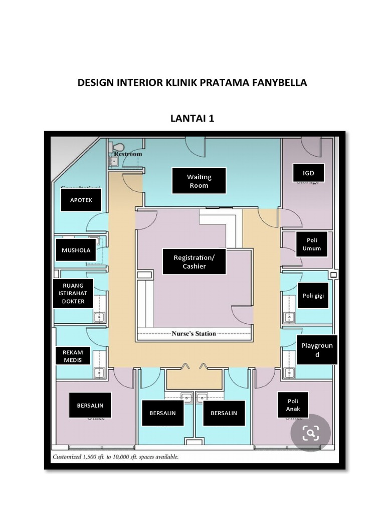 Design Interior Klinik Pratama Fanybella Lantai 1: IGD Waiting Room | PDF