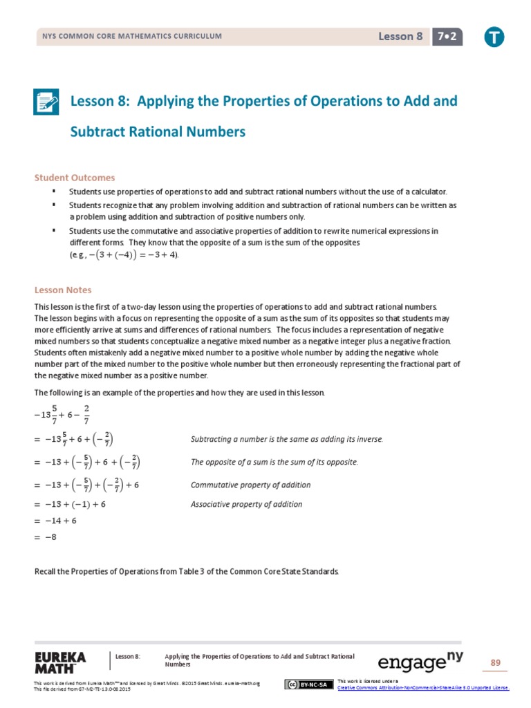 Math g7 m2 Topic A Lesson 8 Teacher | PDF | Multiplication | Numbers