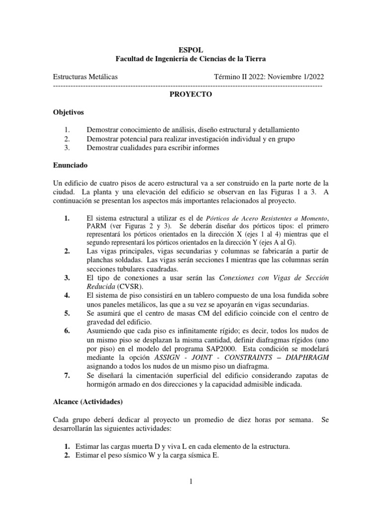 Proyecto 2022 II EM ESPOL | PDF | Fundación (Ingeniería) | Presupuesto
