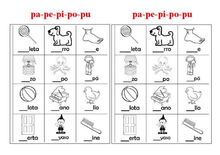 Silaba Pa Pe Pi Po Pu | PDF