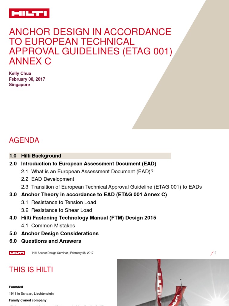Anchor Theory in Accordance To ETAG 001 Annex C | PDF | Mechanical ...