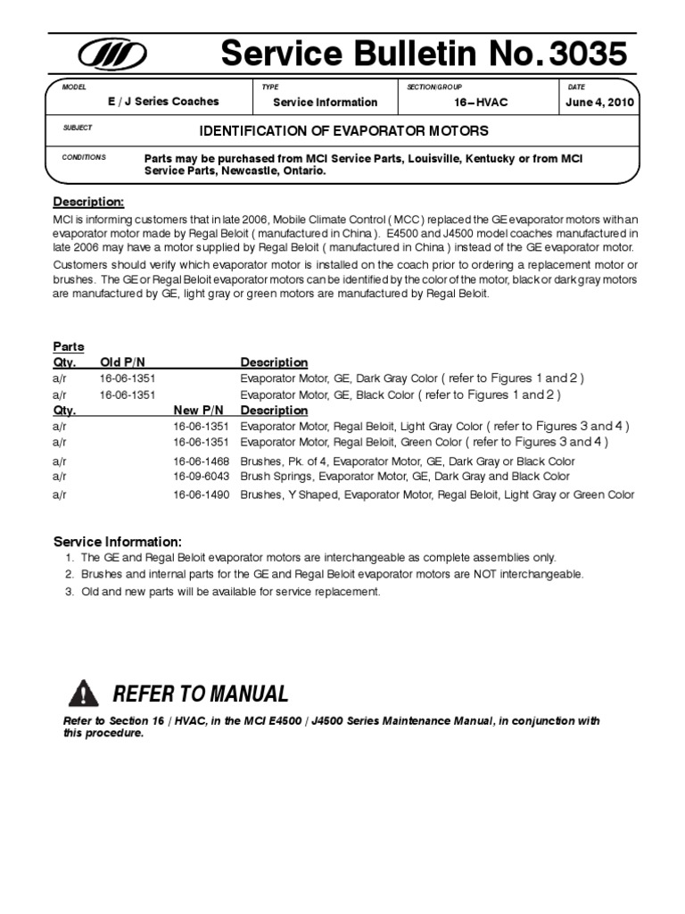 3035 EJ Evaporator Motor Identification | PDF | Automotive Industry ...