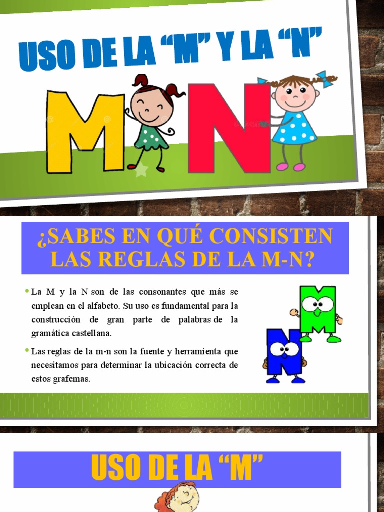 Uso de La "M" Y La "N" | PDF | Mnemotécnico | Vocal