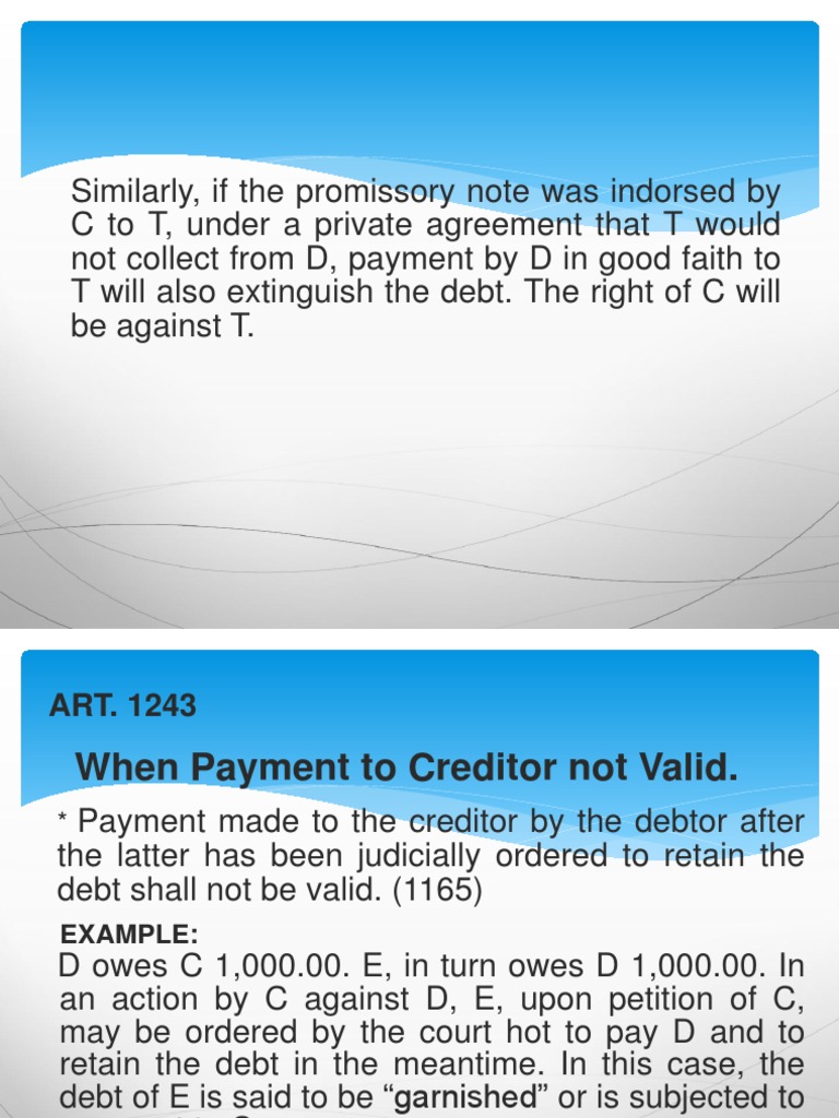 Article 1243: Payment Validity Explained | PDF | Payments | Debt