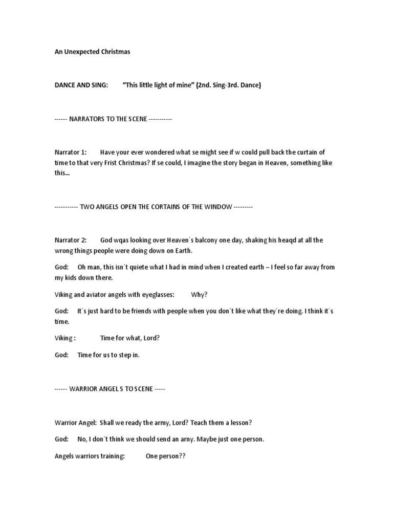 An Unexpected Christmas Musical | PDF | Angel
