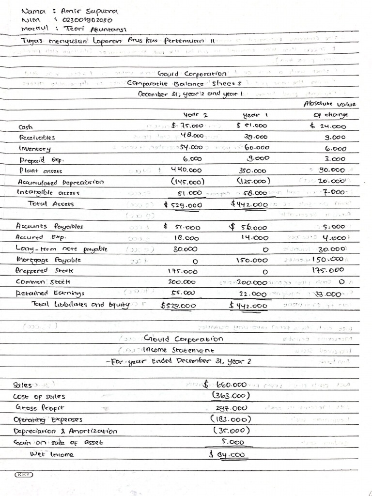AMIR SAPUTRA 023001902030-Laporan Arus Kas | PDF