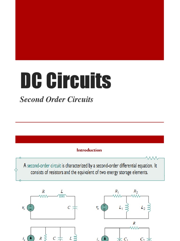 DC CIRCUITS - Second Order Circuits - Brief Explanation | PDF | Electrical Network | Electronic ...