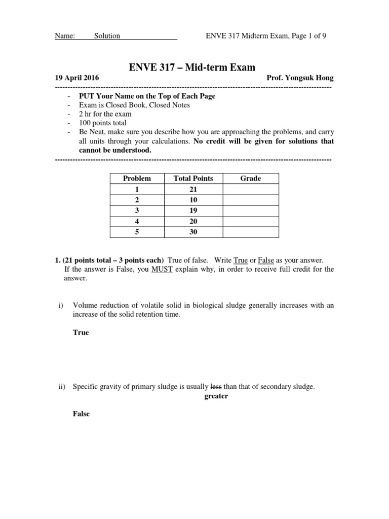 2016 Midterm Exam - Solution | PDF | Chemical Engineering | Chemistry 2016 Midterm Exam - Solution | PDF | Chemical Engineering | Chemistry