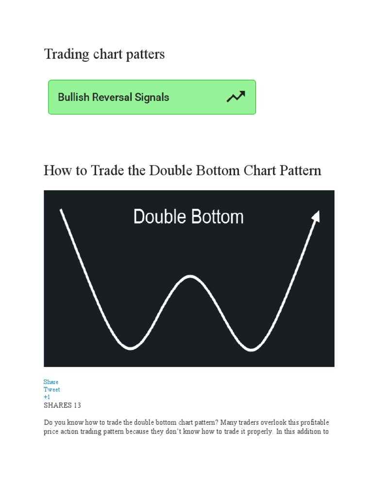 Double Bottom Chart Pattern Guide | PDF | Market Trend | Financial ...