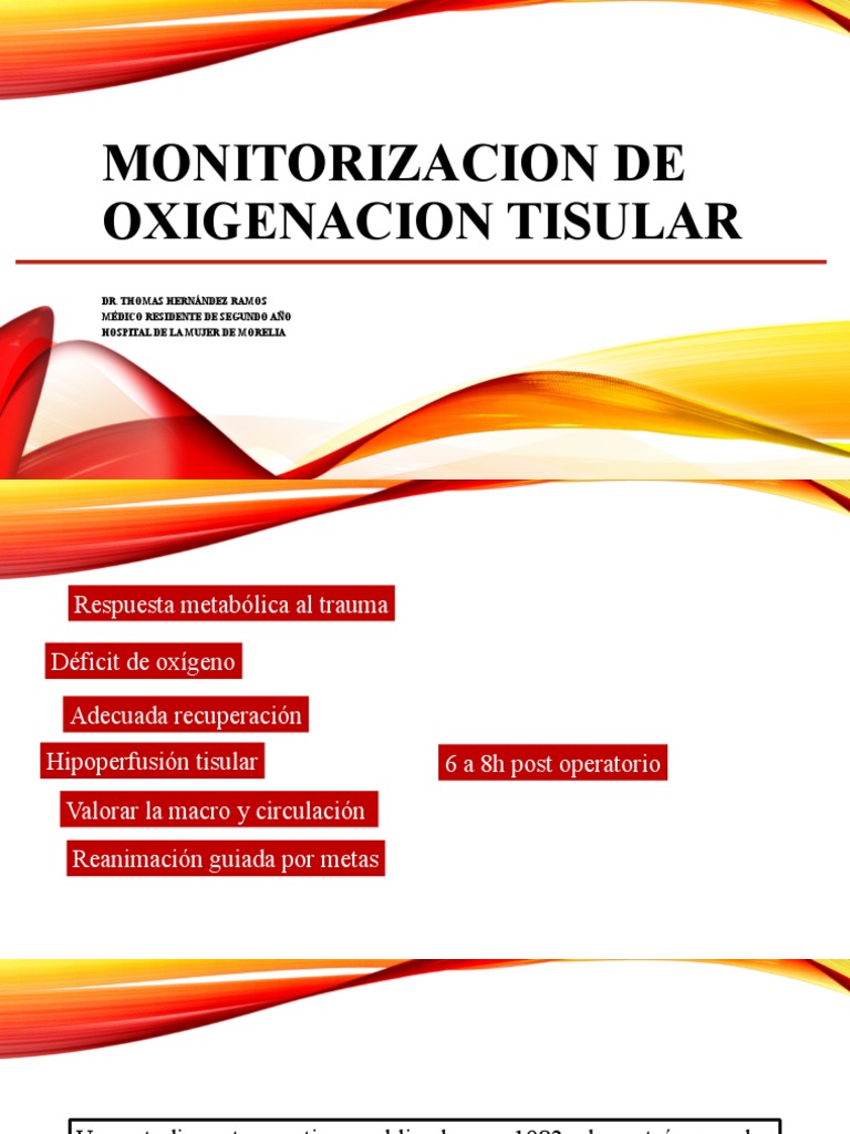 Monitorizacion de La Oxigenacion Tisular | PDF | Especialidades Medicas ...