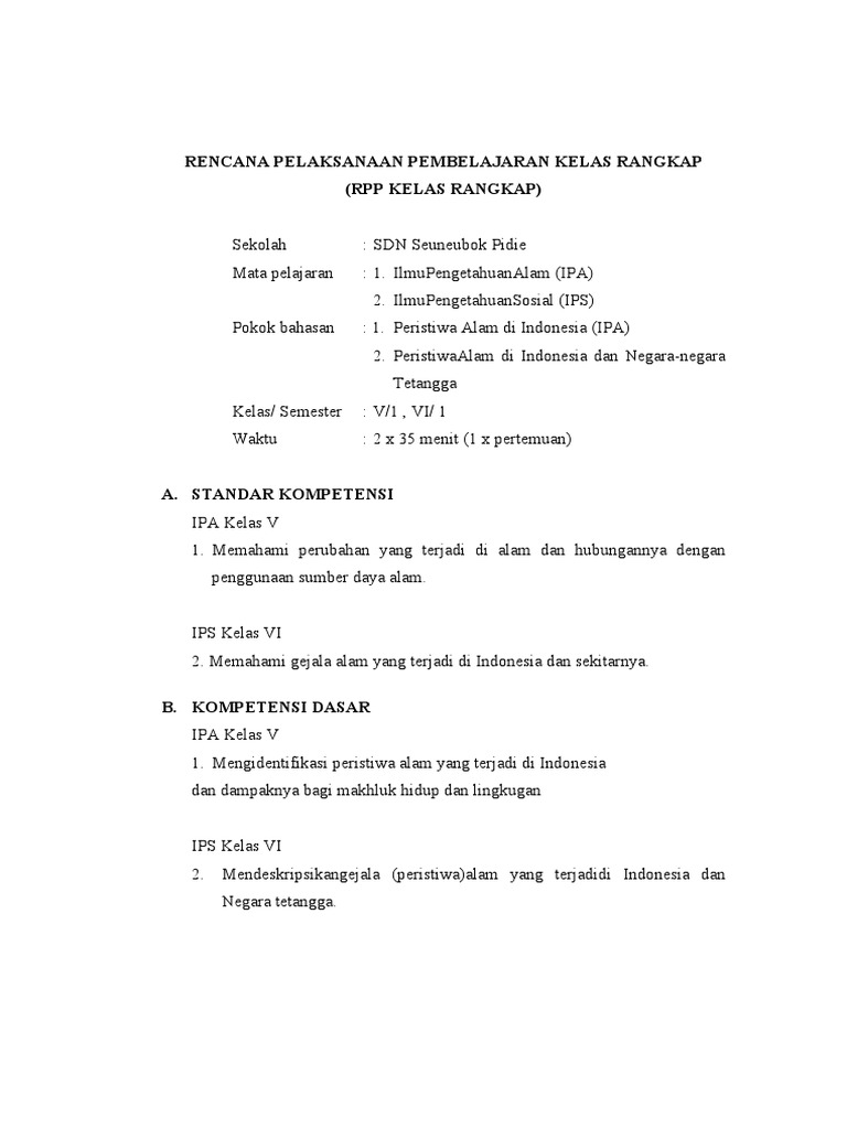 RPP PKR Model 221 Ut 1 | PDF