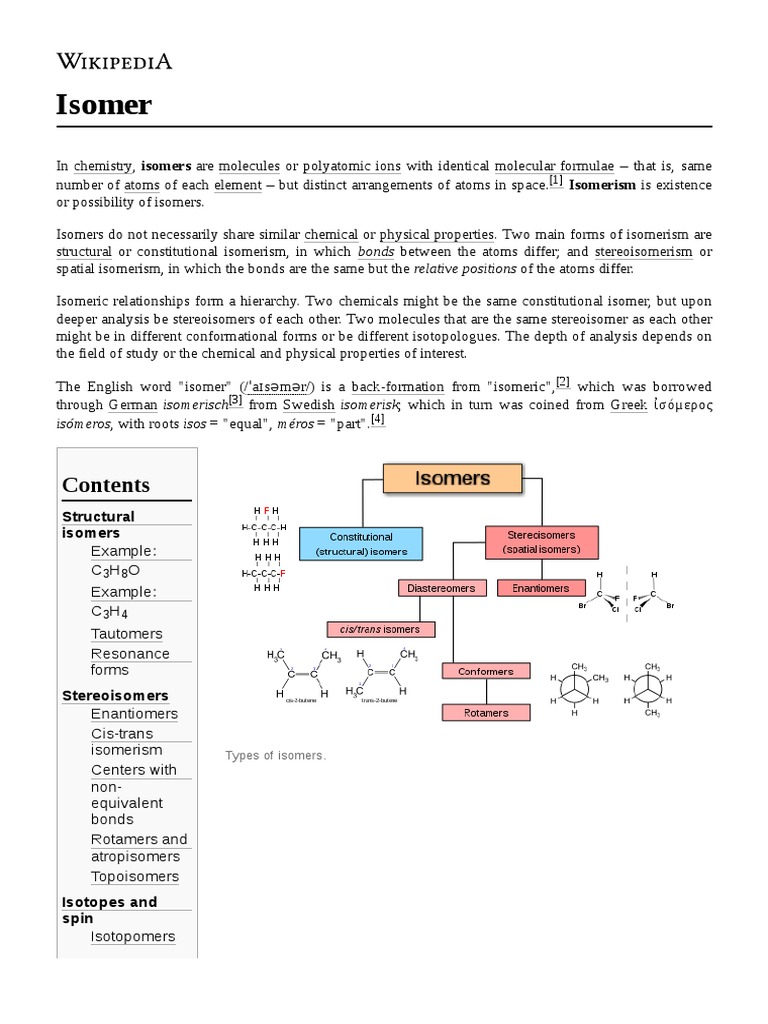 Isomer | PDF | Isomer | Conformational Isomerism