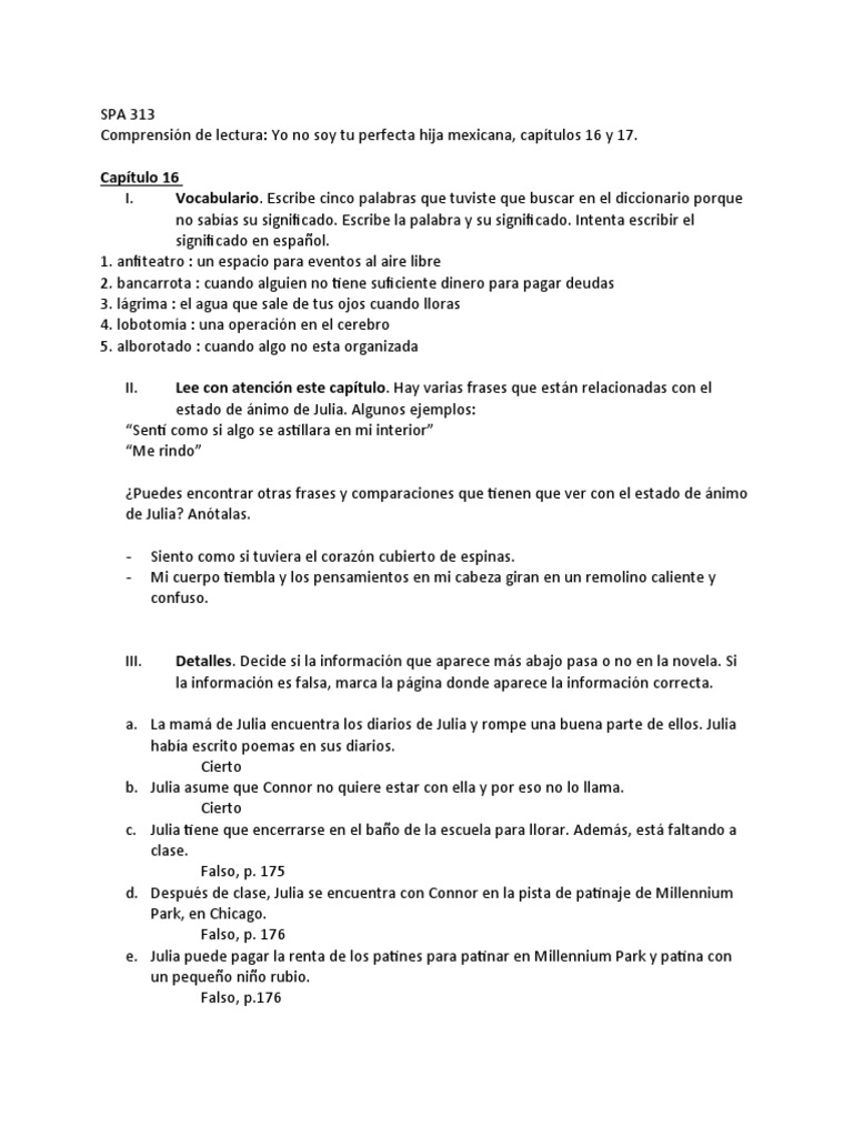 Análisis de "Yo no soy tu perfecta hija mexicana" | PDF