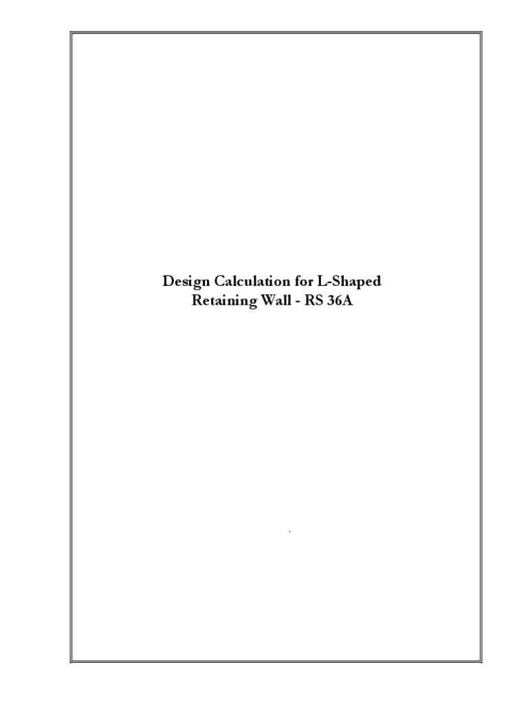 Design Report - RS36A | PDF | Civil Engineering | Geotechnical Engineering