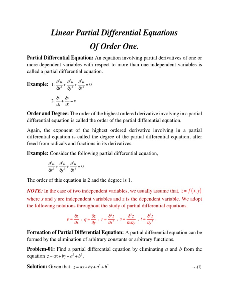 07 Partial Differential Equation | PDF | Derivative | Equations
