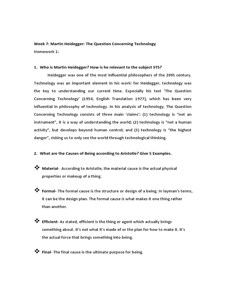Science, Technology and Society - Martin Heidegger-The Question ... Science, Technology and Society - Martin Heidegger-The Question ...